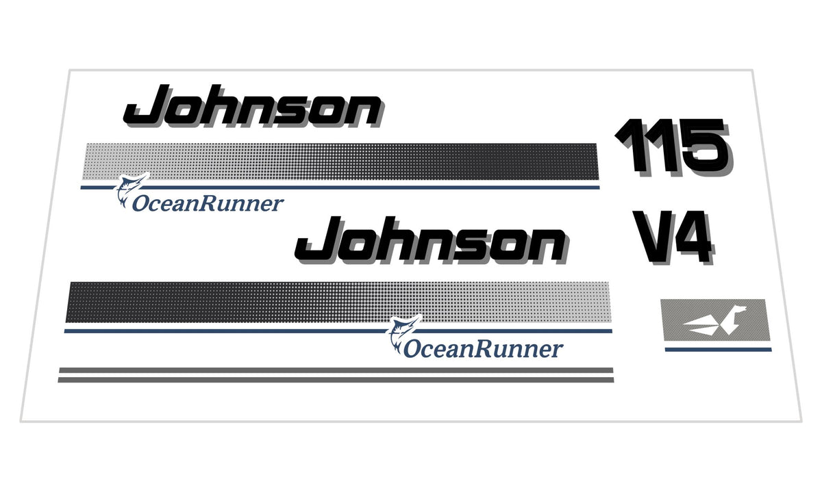 Johnson Ocean Runner 115hp AfterMarket Decal Kit – Pulse Decals
