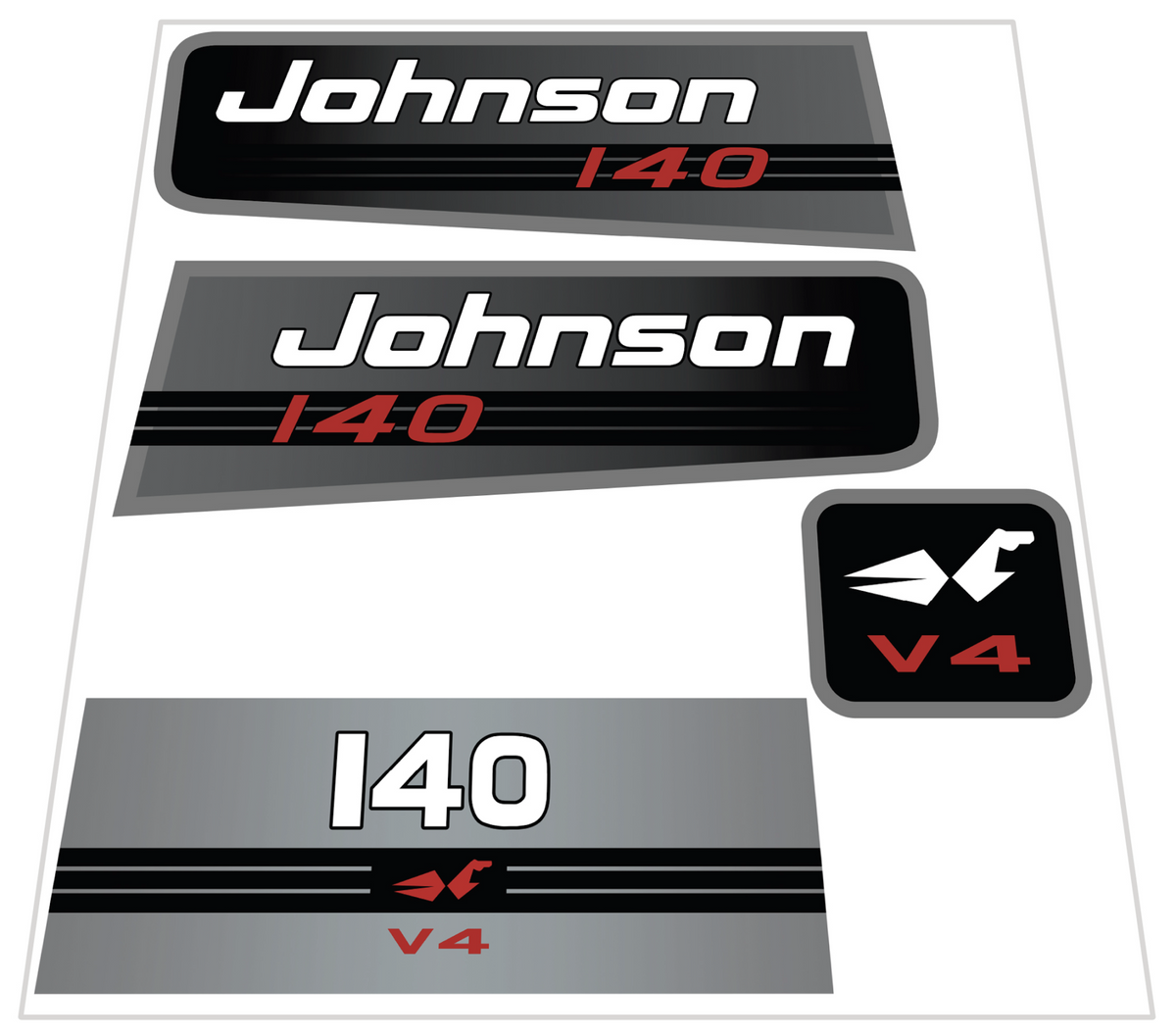 Johnson 140 Aftermarket Decal kit – Pulse Decals