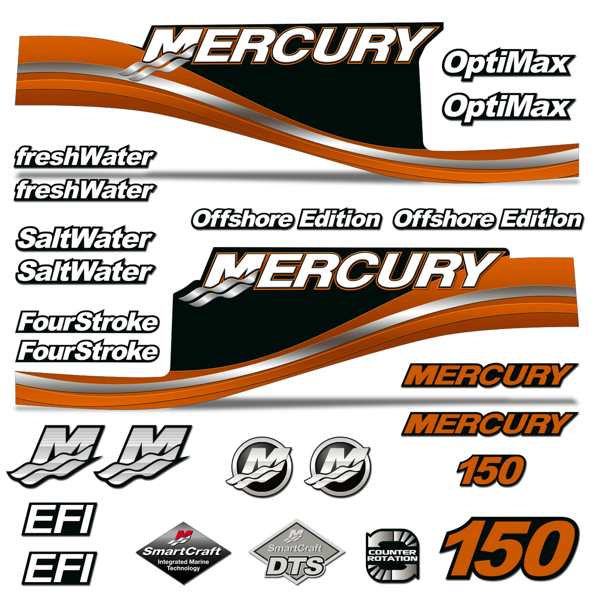 Mercury Outboard Decal Kit – Pulse Decals