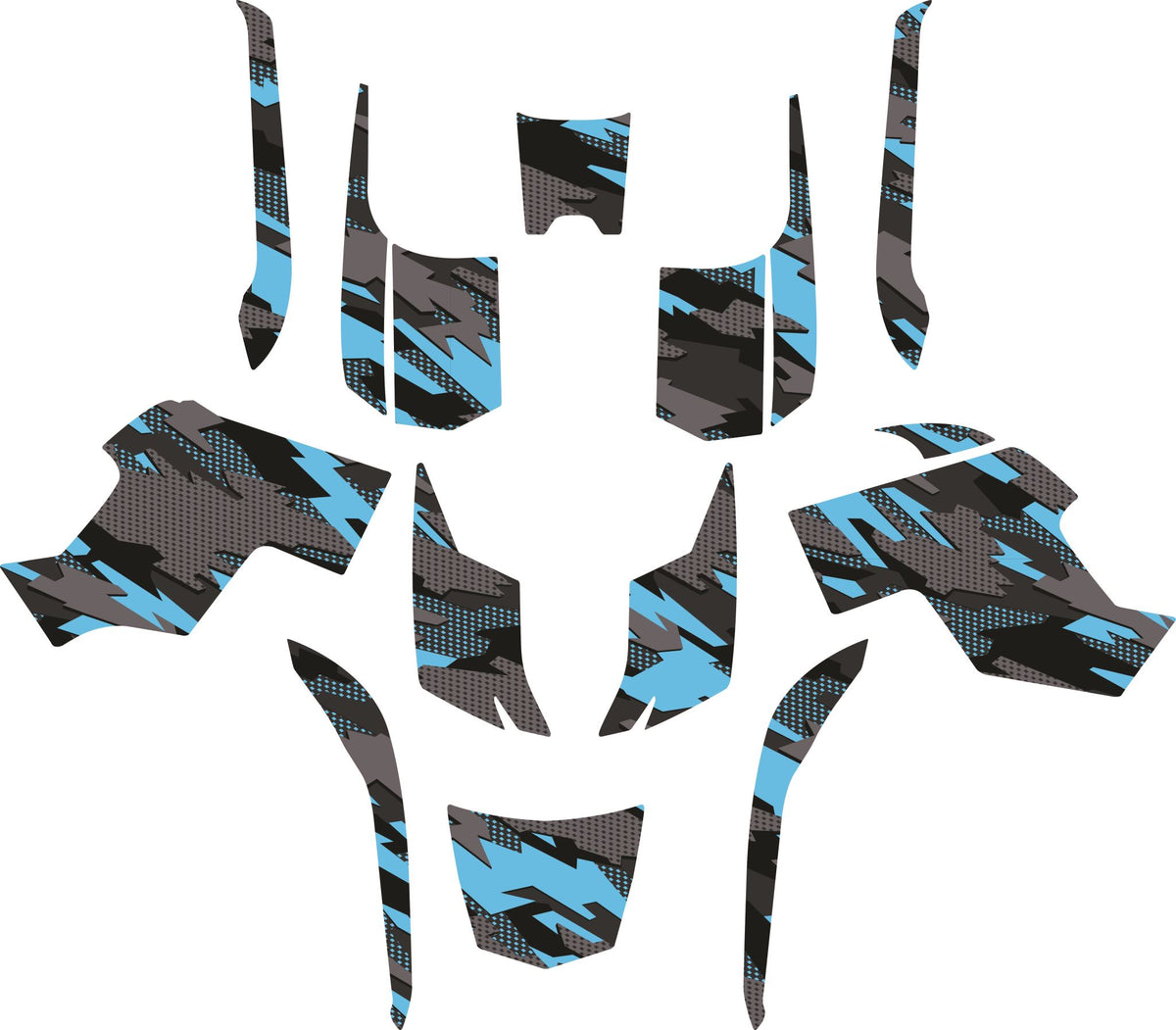 Yamaha Grizzly 700 Electric Blue wrap – Pulse Decals